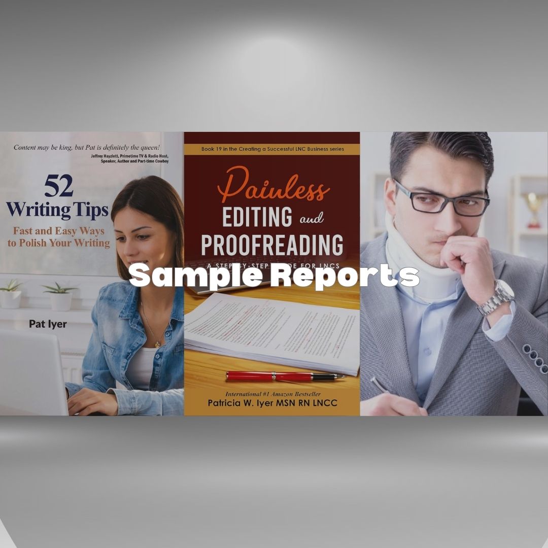 Sample Reports Bundle - Legal Nurse Business
